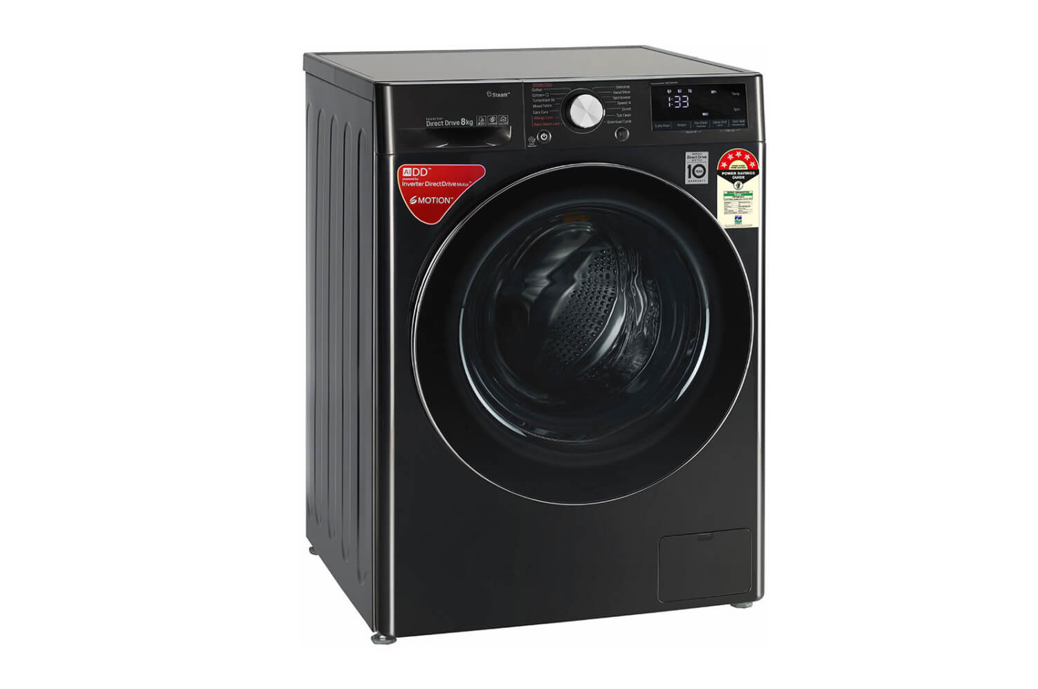 LG Fully Automatic Front Load Washing Machine Black | FV1408S4B | 8KG